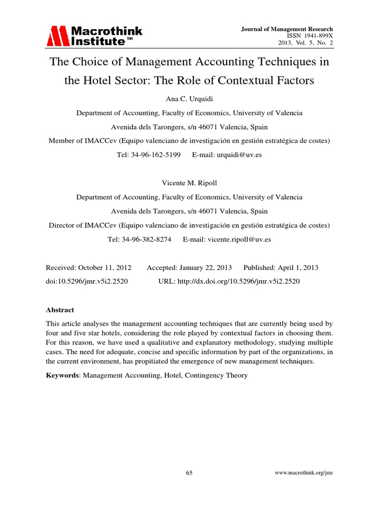 Management Accounting | PDF | Management Accounting | Strategic Management