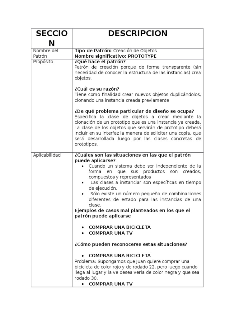 Patrones de Diseño Prototype | PDF | Áreas de informática | Desarrollo ...
