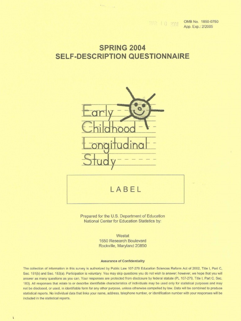 Childselfdescription - SDQ I Marsh | PDF | Survey Methodology ...
