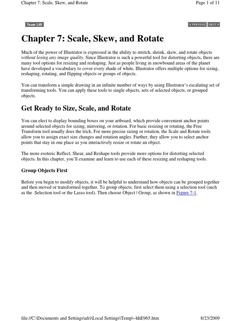 Chapter4 Scale Skew and Rotate | Download Free PDF | Rotation | Angle