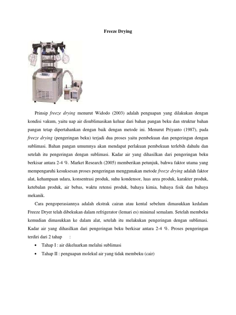 Freeze Drying | PDF