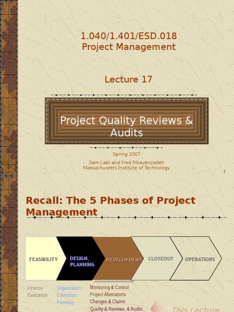 Project Quality Reviews & Audits | PDF | Quality Assurance | Audit