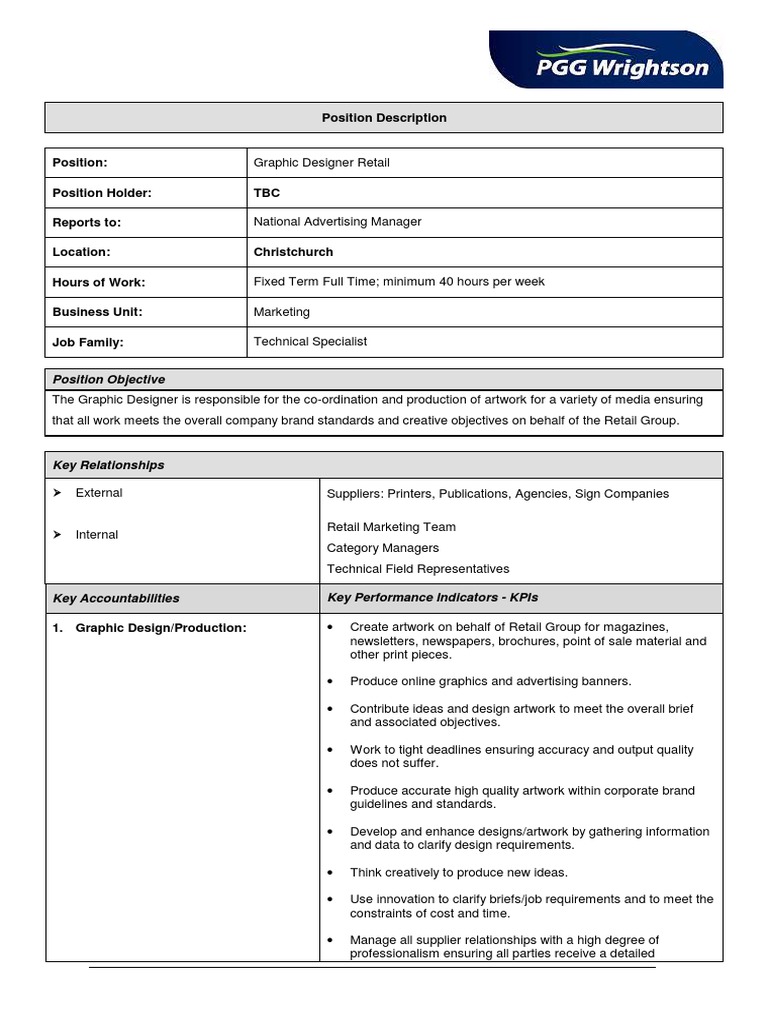 PD - Graphic Designer Kpi | Graphic Design | Performance Indicator