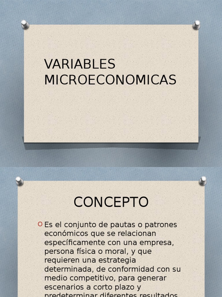 Variables Microeconomicas | PDF | Beneficio (economía) | Dinero