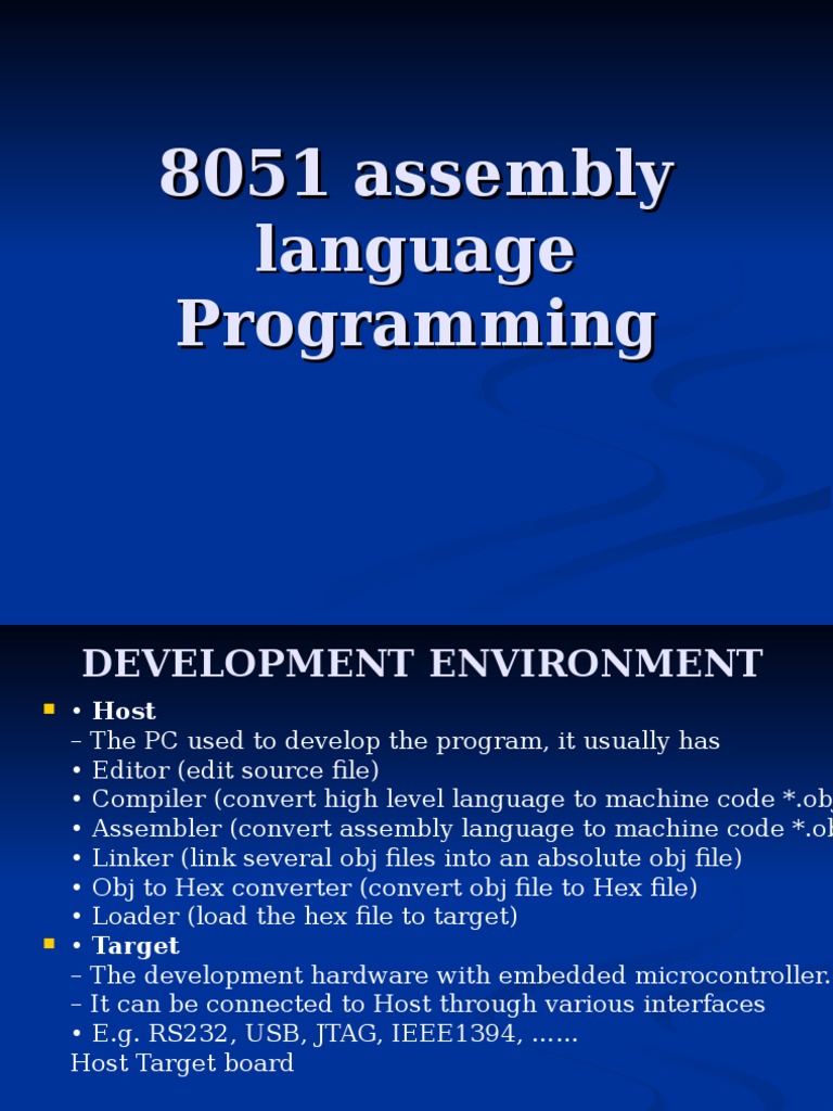 8051 Assembly Language Programming | PDF | Instruction Set | Assembly ...