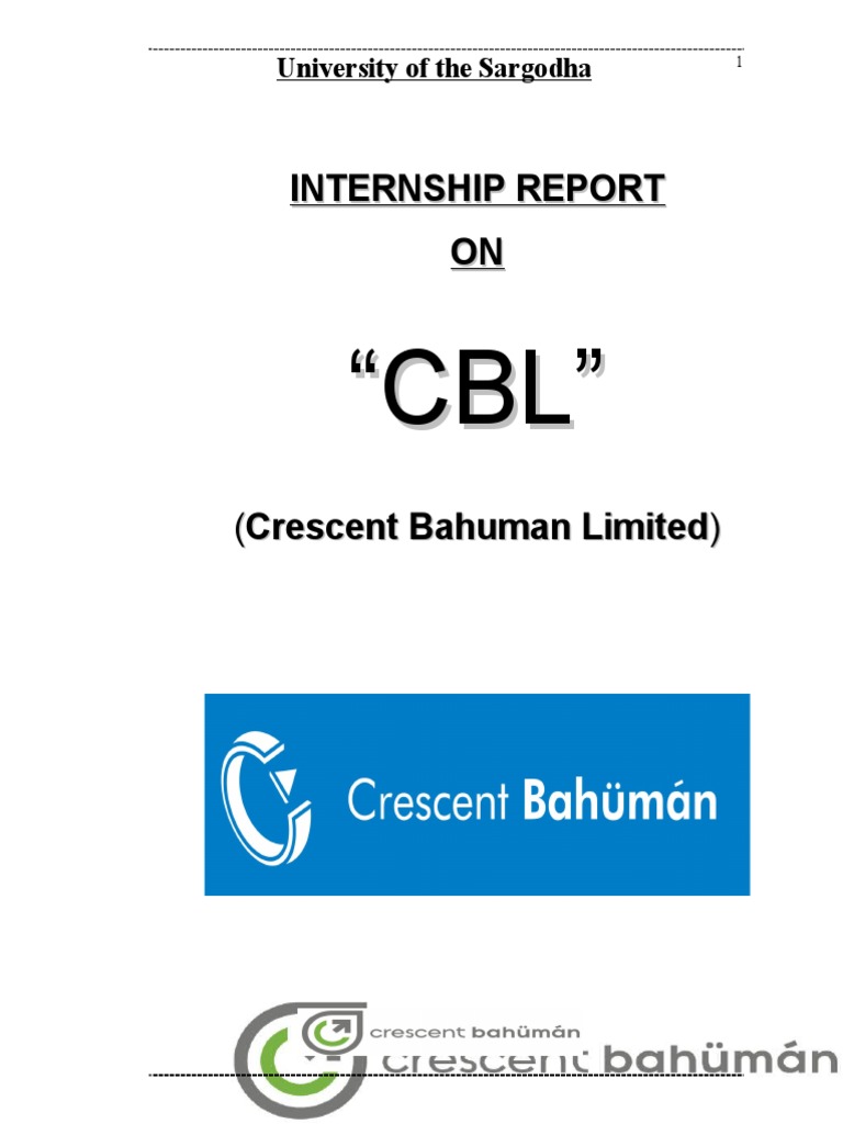 Crescent Bahuman Limited Internship Report | PDF