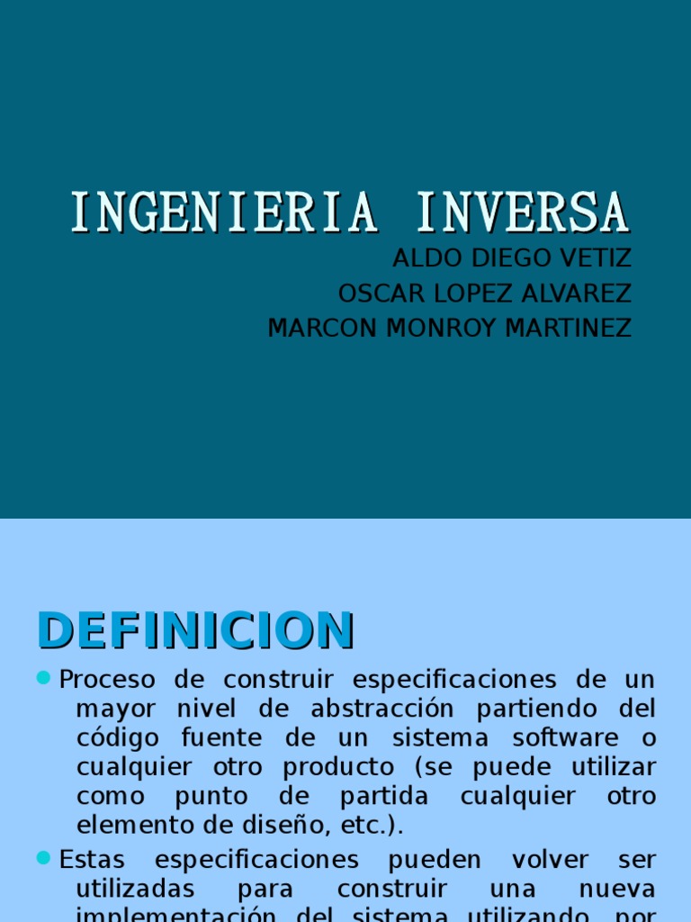 Ingenieria Inversa | PDF | Programa de computadora | Programación