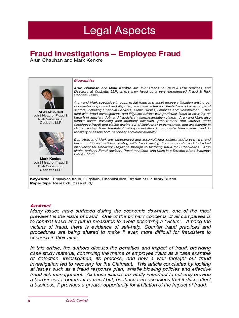 Fraud Investigation | Fraud | Employment | Free 30-day Trial | Scribd