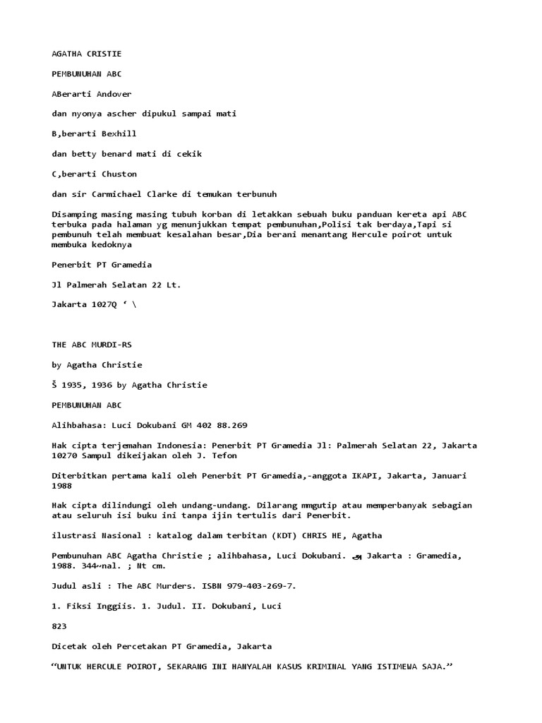 Ac Pembunuhan ABC | PDF