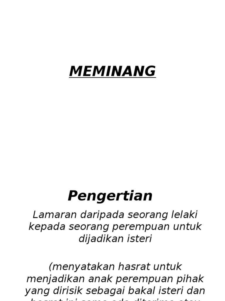MEMINANG | PDF