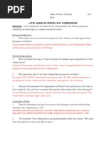 Latin American Independence Timeline | PDF | Latin America | South America