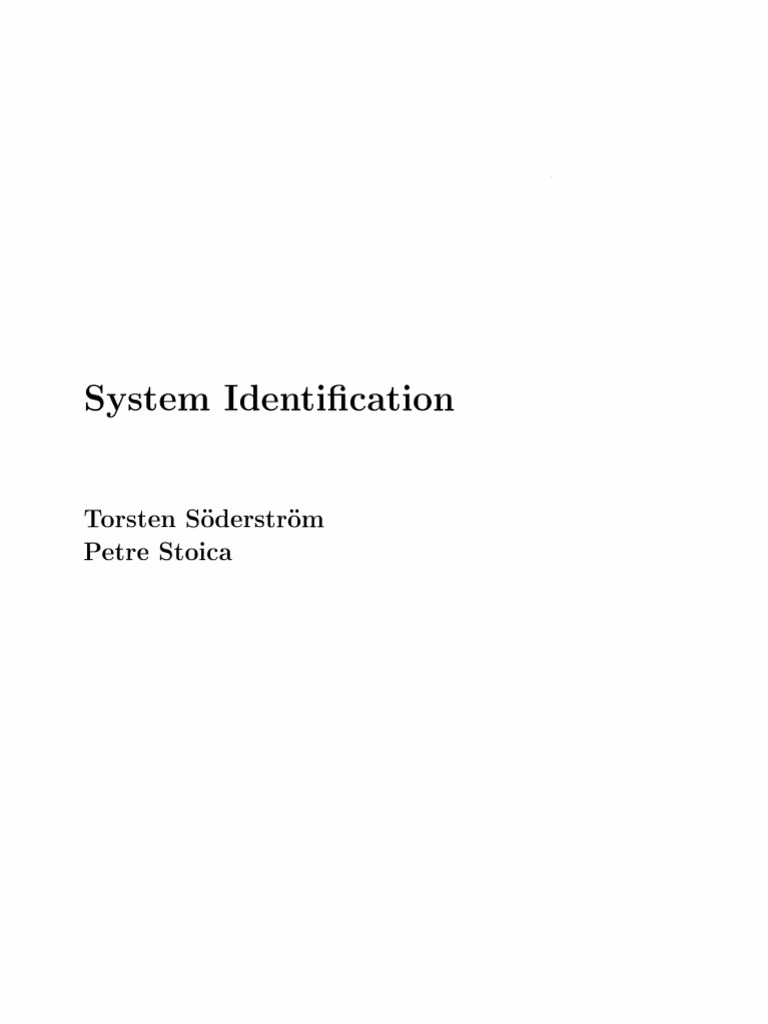 System Identification | PDF | Autoregressive Model | Least Squares
