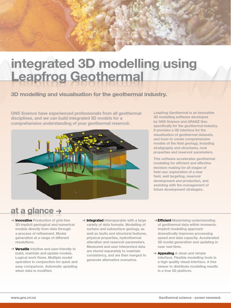 Integrated 3D Geothermal Modelling with Leapfrog Software | PDF | 3 D ...