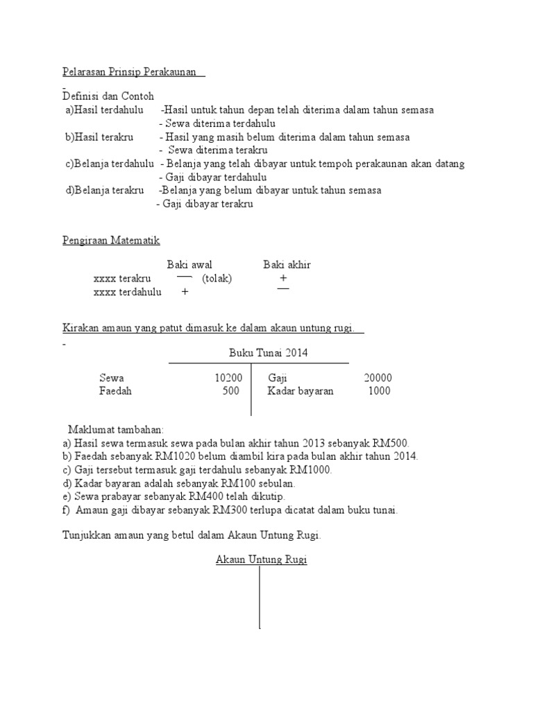 Pelarasan Prinsip Perakaunan | PDF
