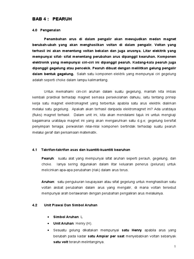 Bab 4 Komponen Pasif Pearuh | PDF