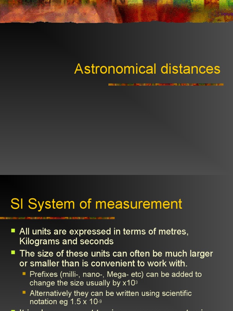 Astronomical Distances | PDF | Astronomical Unit | Astrometry