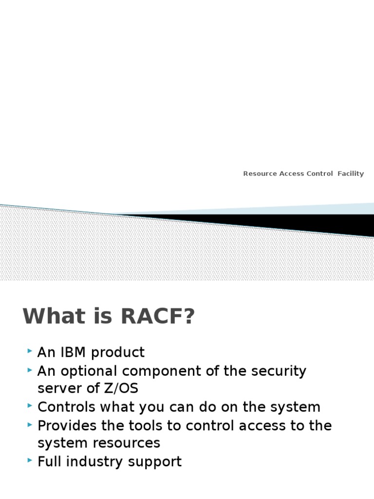 RACF | PDF | User (Computing) | Databases