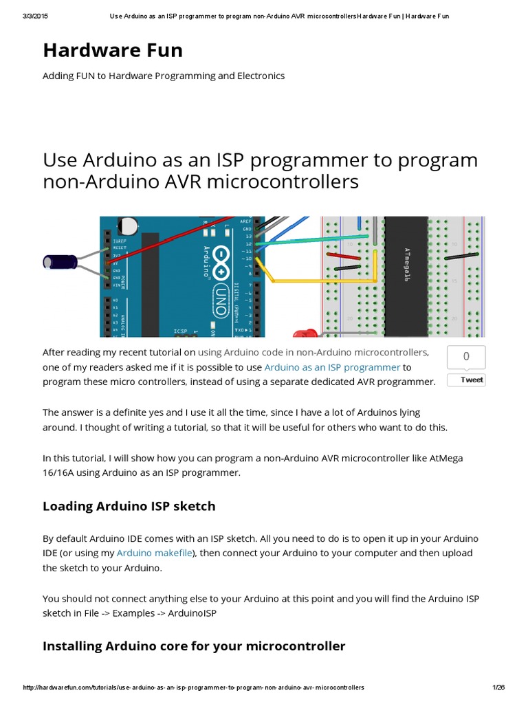Use Arduino As An ISP Programmer | PDF | Arduino | Digital Electronics