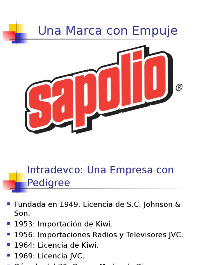 Sapolio | PDF | Marca | Productos de higiene personal