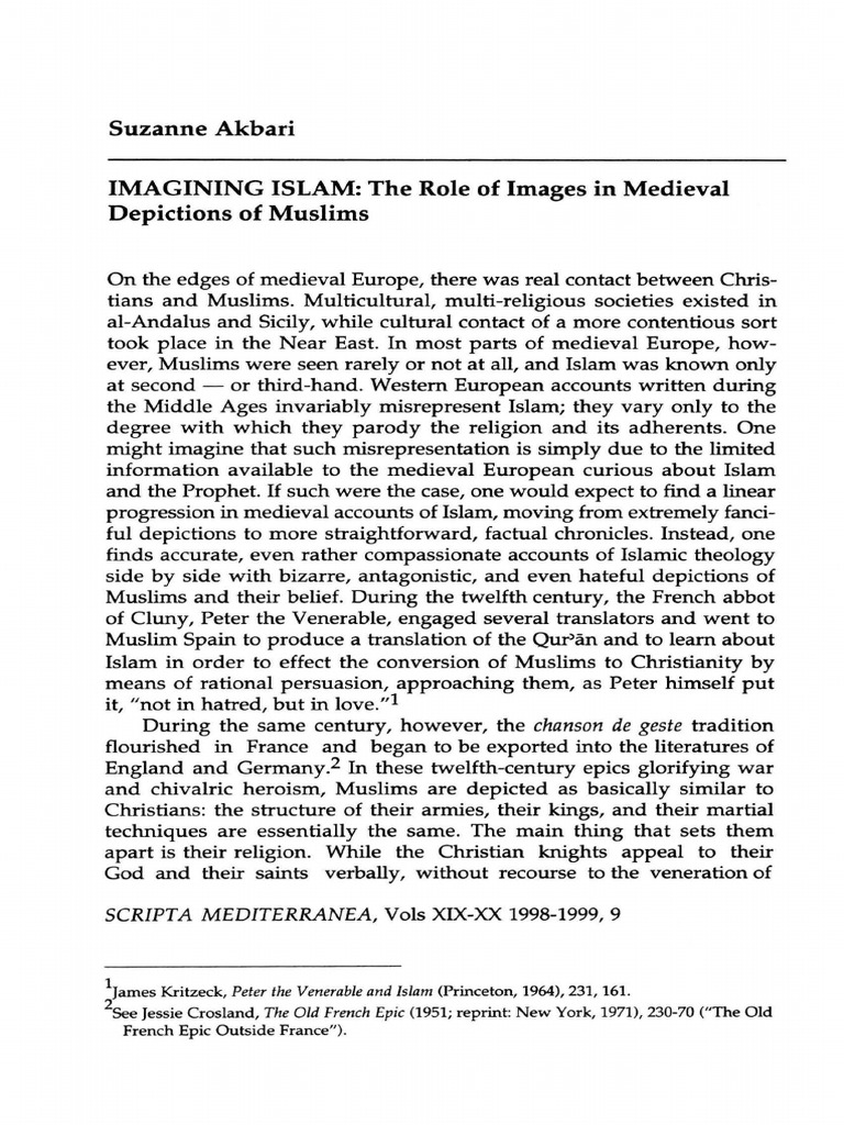 Imagining Islam - The Role of Images in Medieval Depictions of Muslims ...