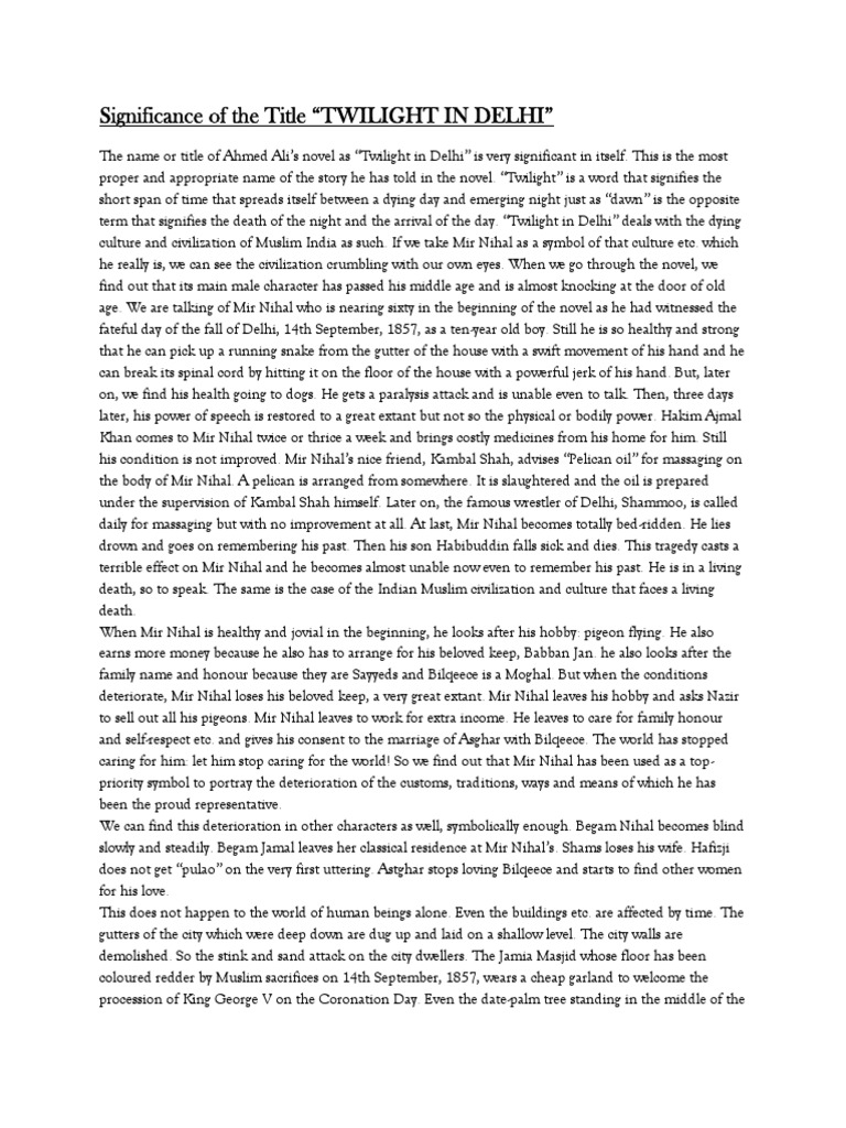 Significance Of Title PDF
