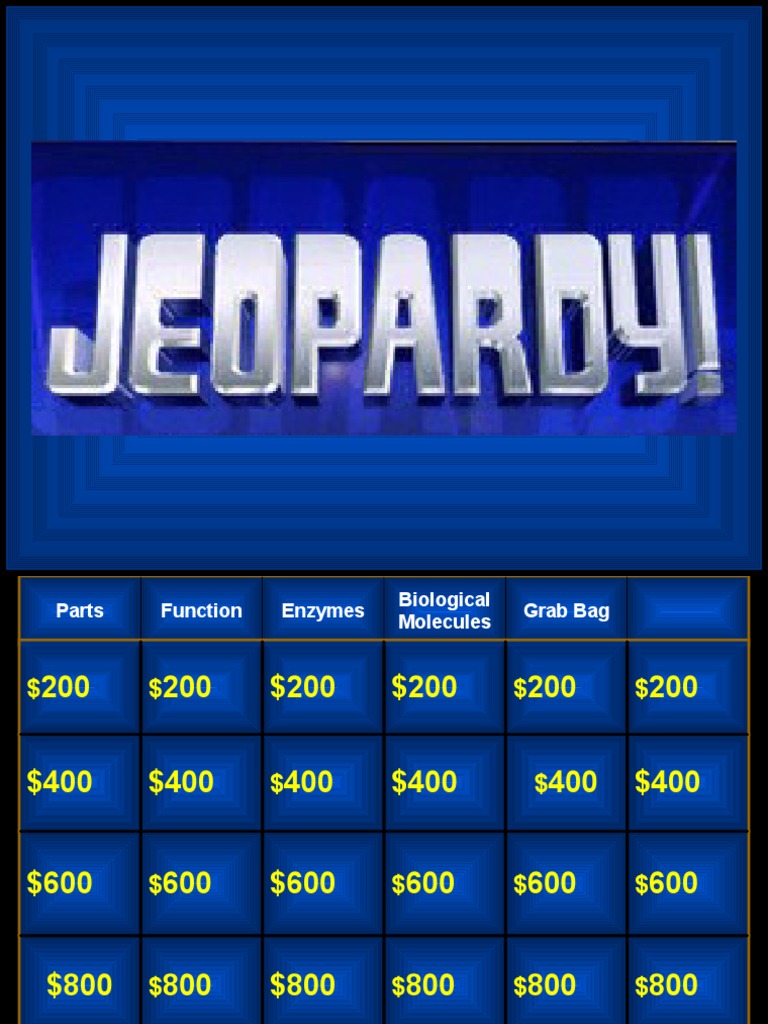 Digestive System & Enzyme Jeopardy | PDF | Human Digestive System ...