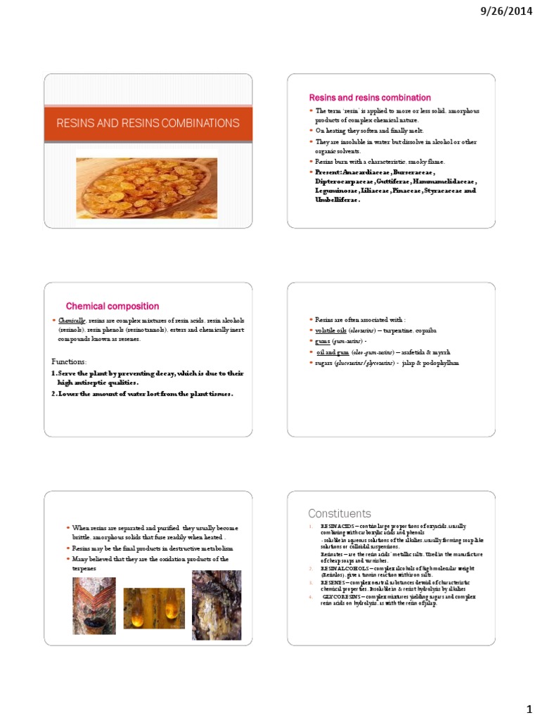 Resins and Resins Combination | Resin | Chemical Substances