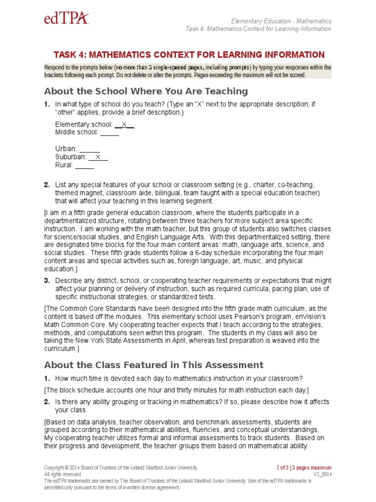 Part A Math Context For Learning Information | PDF | Teachers | Individualized Education Program