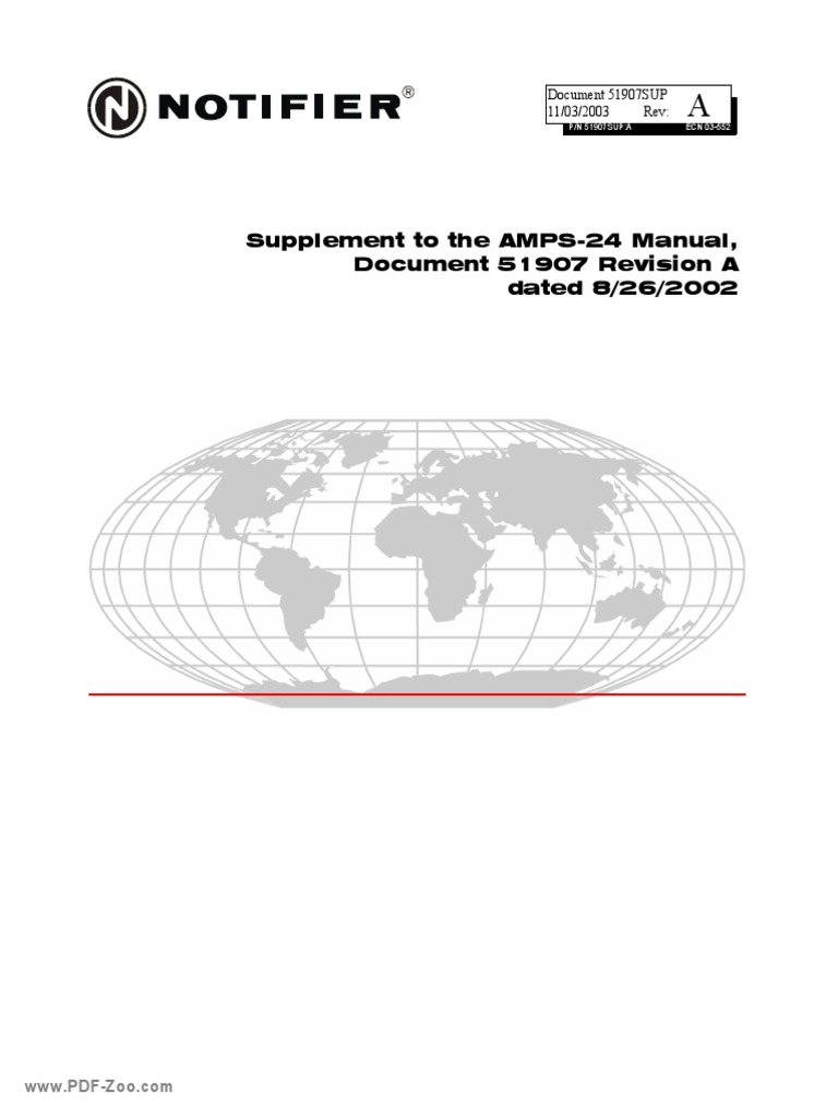 Notifier AMPS 24 AMPS 24E Addressable Power Supply Supplement PDF | PDF ...
