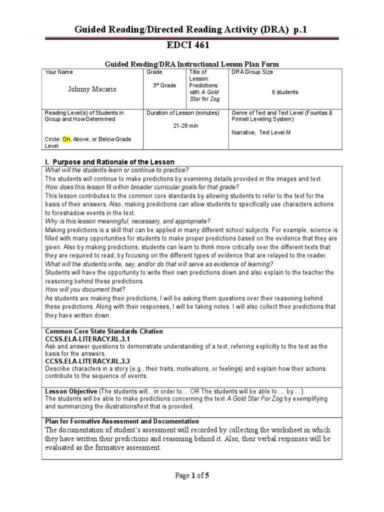 Understanding DRA in Guided Reading | PDF | Reading Comprehension ...