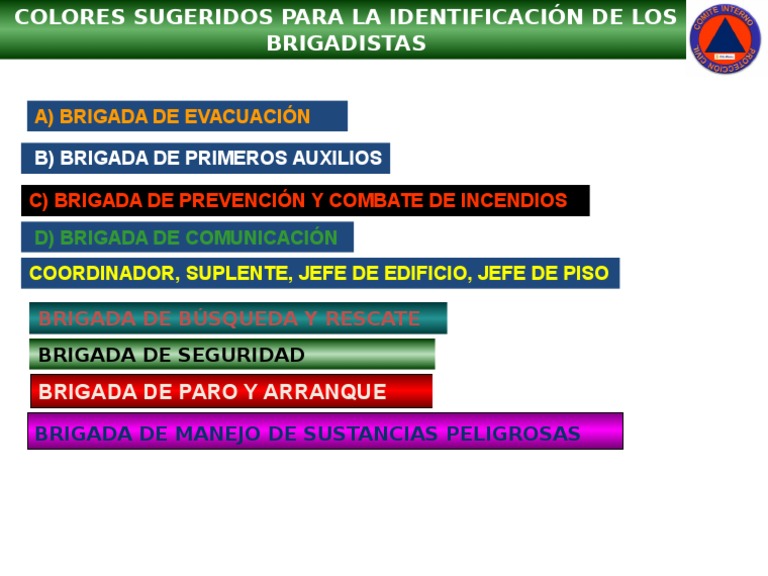 Colores de Identificacion Brigadistas | PDF