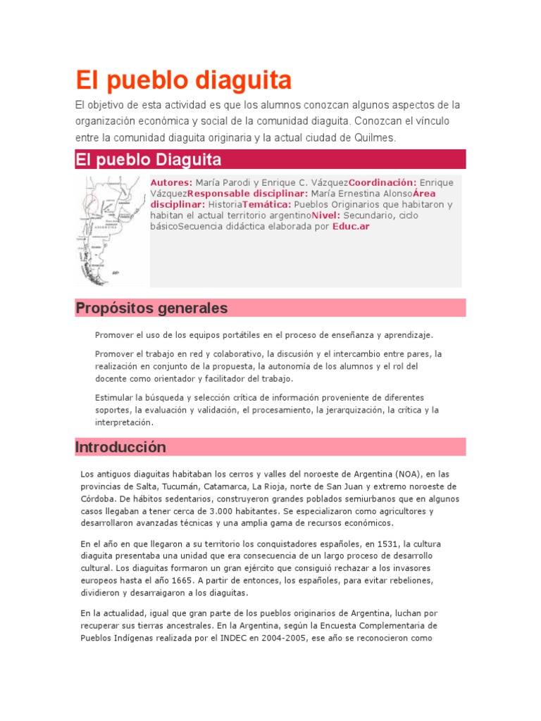 El Pueblo Diaguita | PDF | Imperio Inca | Buenos Aires
