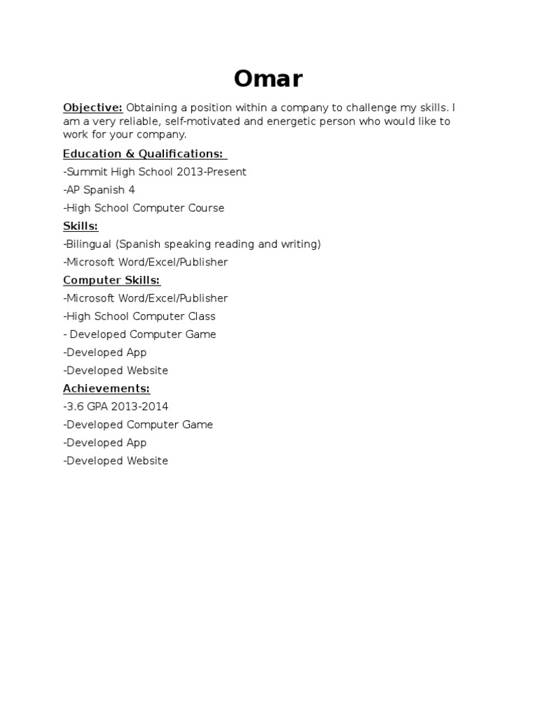 Omar Resume | PDF