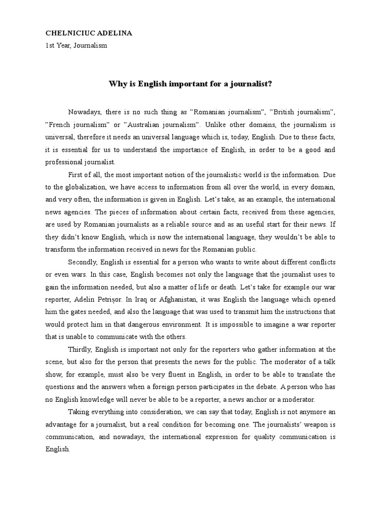 Why Is English Important? | PDF