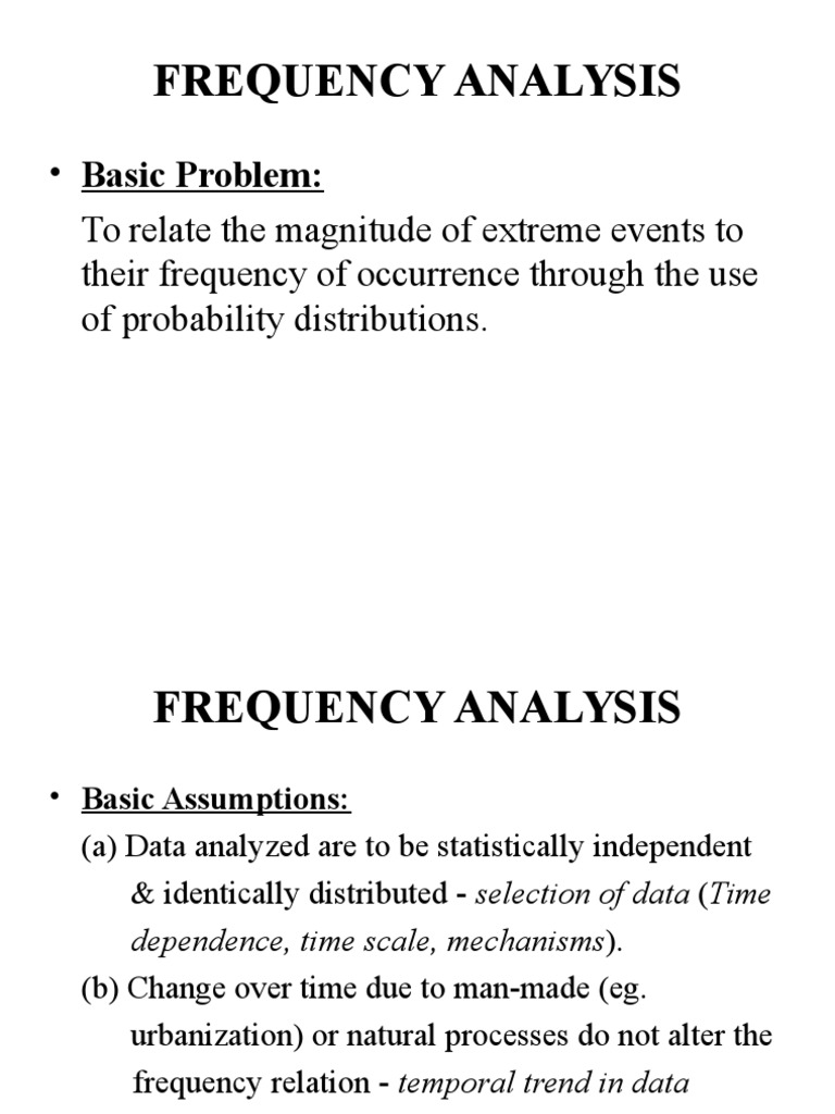 Frequency Analysis in Hydrology | PDF | Skewness | Probability Distribution