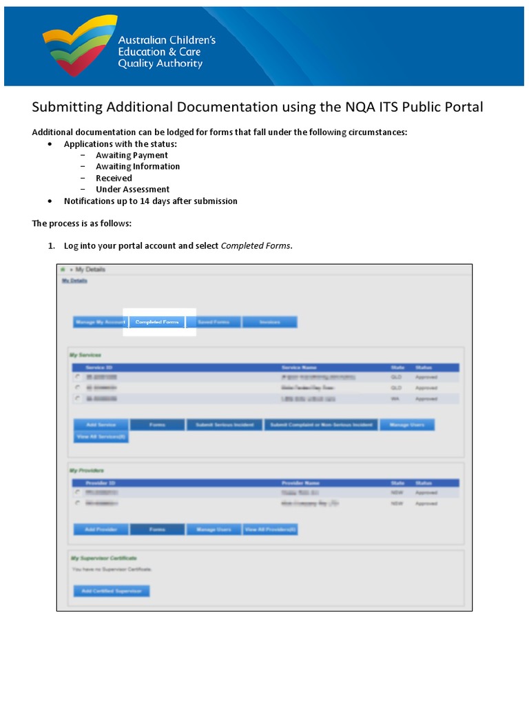 Submit Docs via NQA ITS Portal Guide | PDF