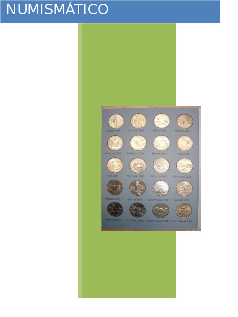 Colección de Monedas de 25 Ctv. de Los Estados Unidos | PDF ...