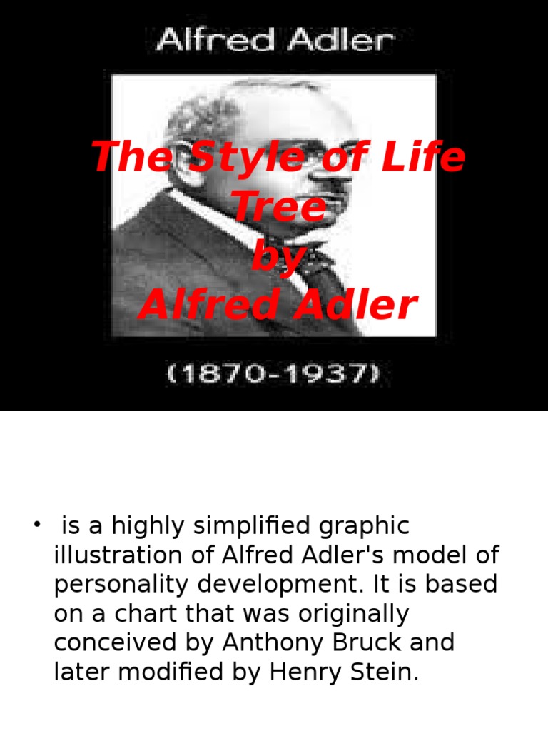 Adler's Style of Life Tree Explained | PDF