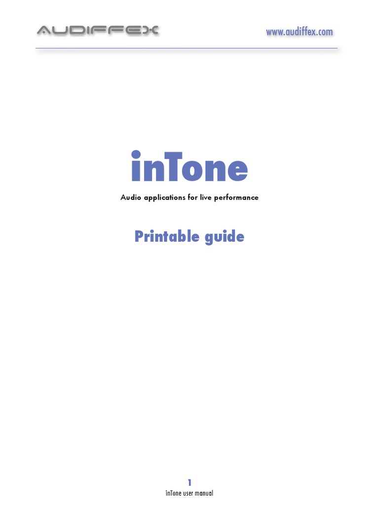 InTone Manual | PDF | Digital Audio | Computer Keyboard