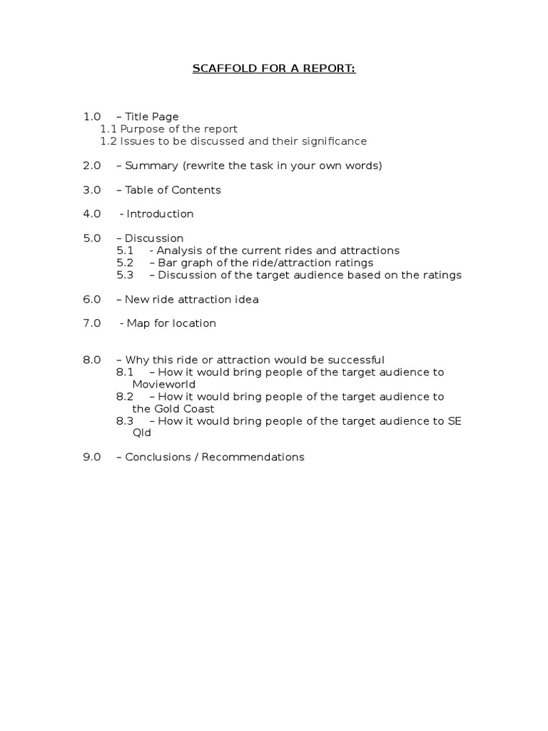 Scaffold For A Report | PDF