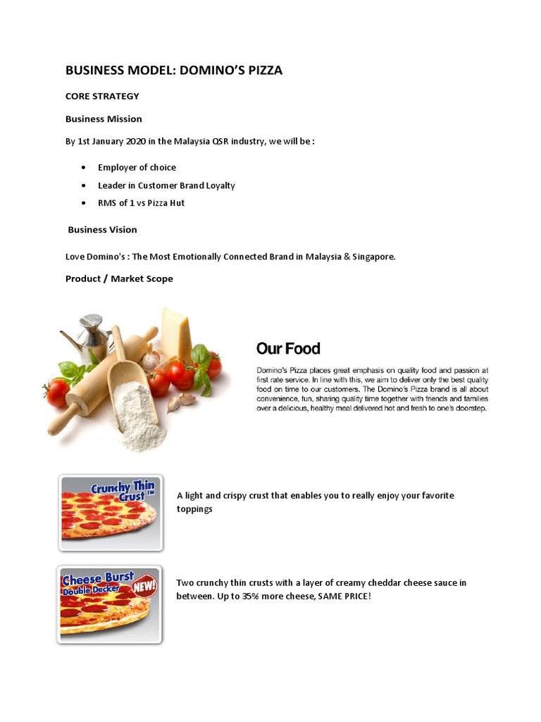 Business Model - Domino's Pizza | Pizza | Cheese