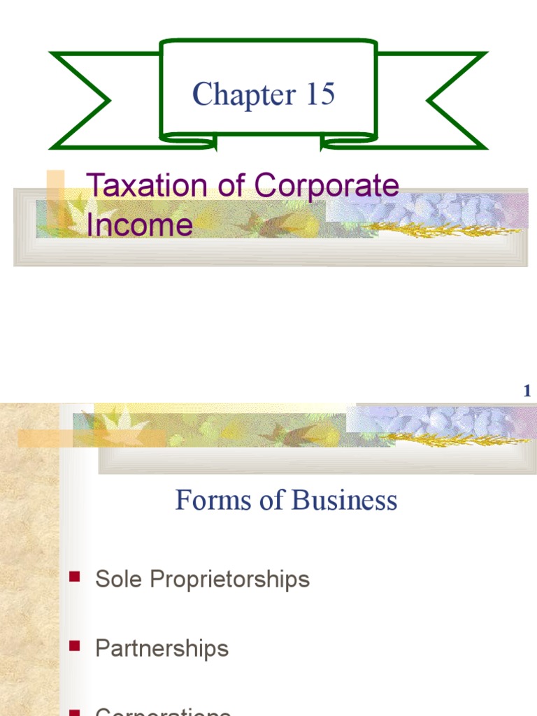Chapter 15 - Taxation and Corporate Income | PDF | Tax Rate | Dividend