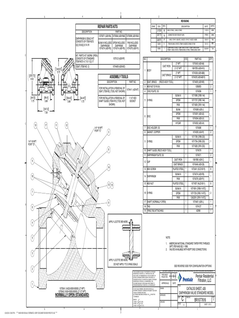 CPVC Diaphragm Valve Catalog 426 | PDF | Pipe (Fluid Conveyance ...