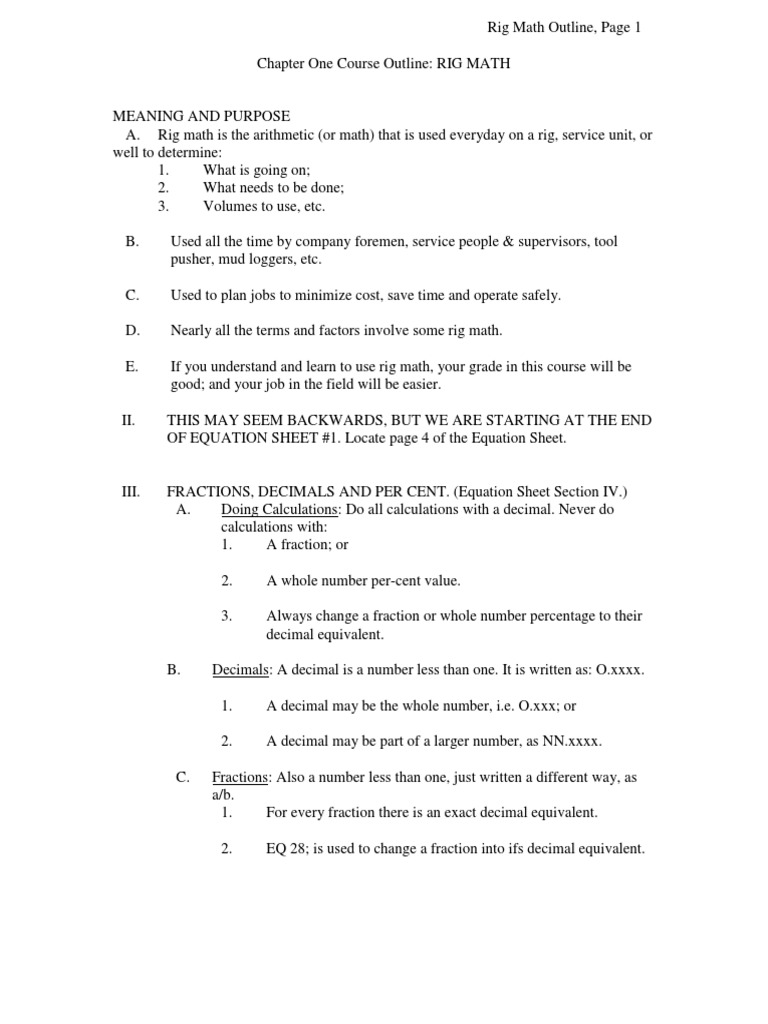 Understanding Rig Math: An Introduction to the Essential Calculations ...