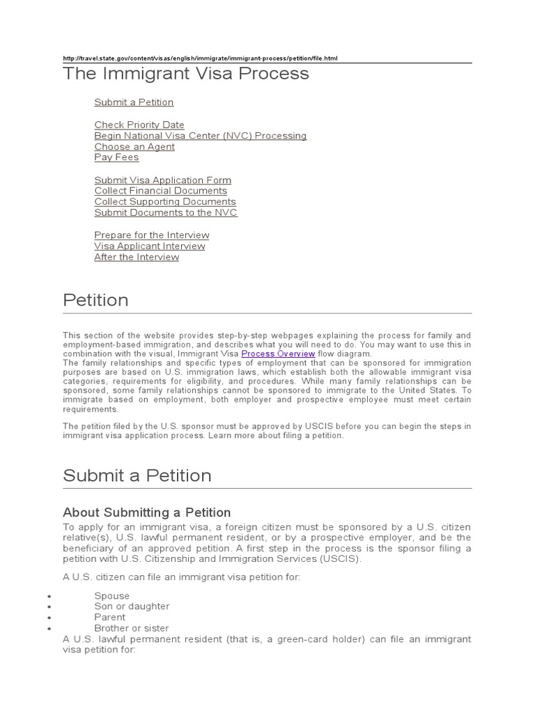 VISA Procedure | Permanent Residence (United States) | Travel Visa