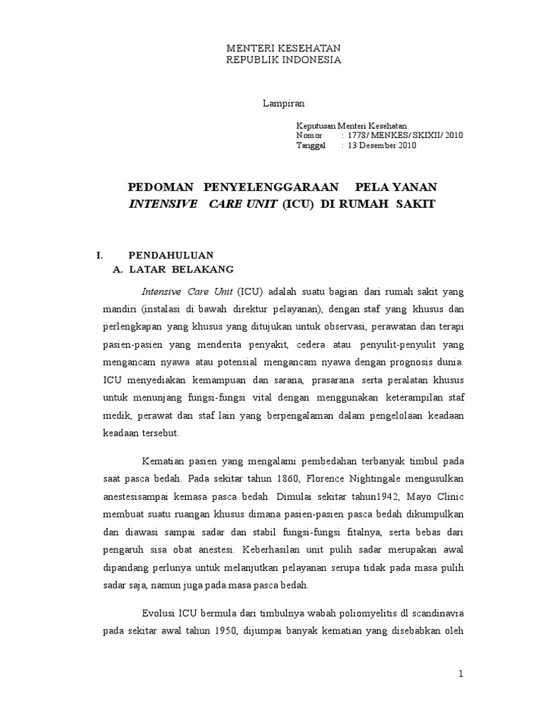 Pedoman Ppi Di Icu | PDF