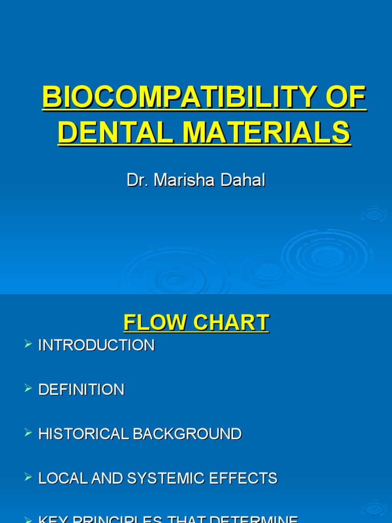 Biocompatibility of Dental Materials | PDF | Allergy | Dental Material