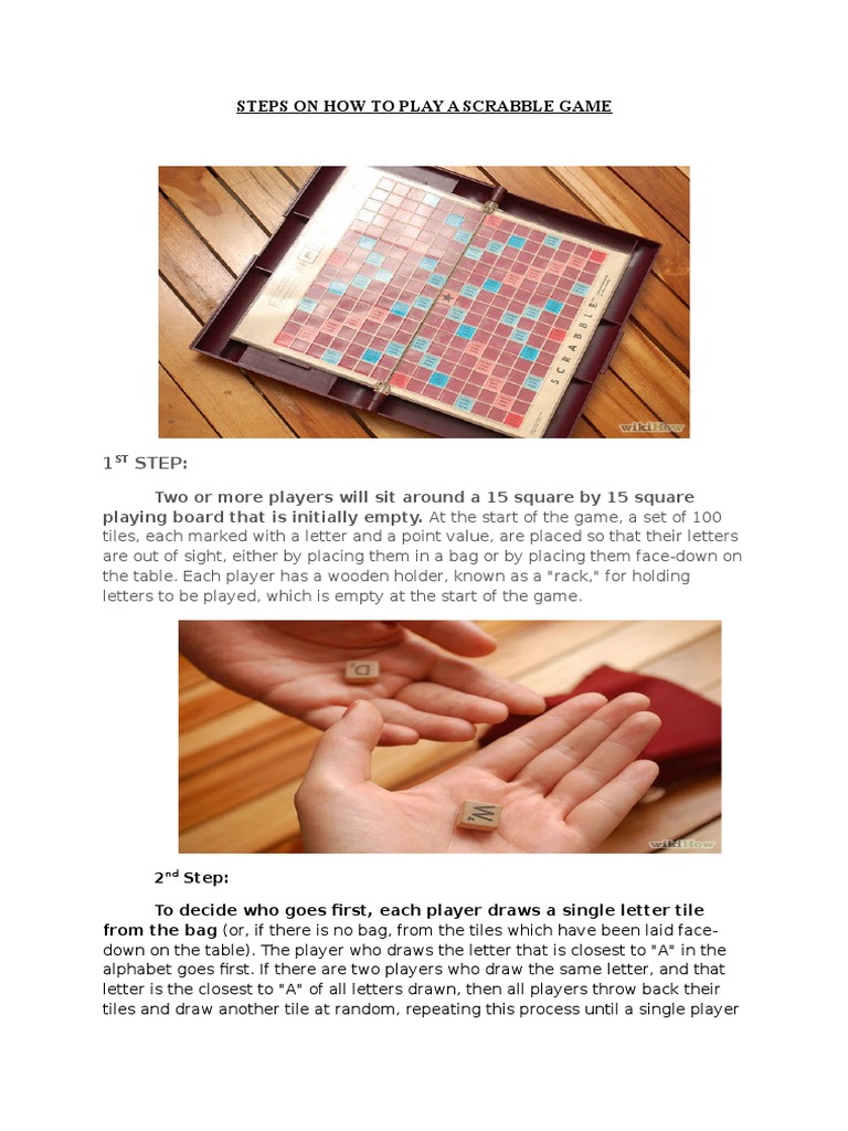 Steps On How To Play Scrabble Game | PDF | Leisure | Teaching Mathematics