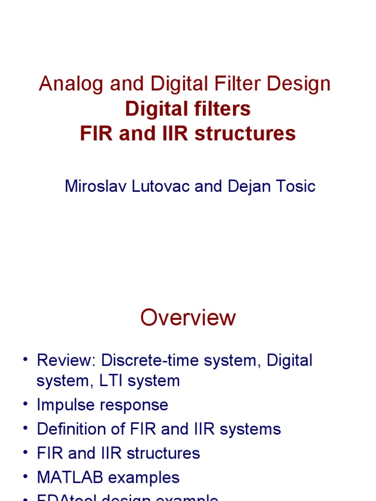 Matlab Filters | PDF | Signal Processing | Information And ...