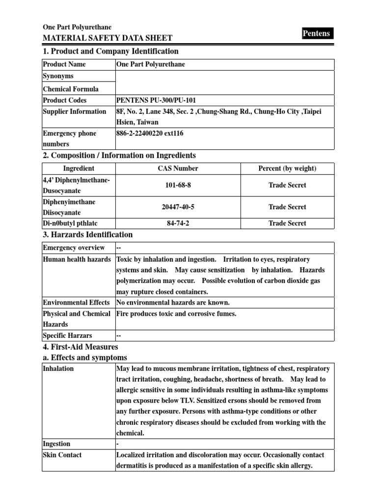 MSDS Pu-300 | PDF | Firefighting | Water